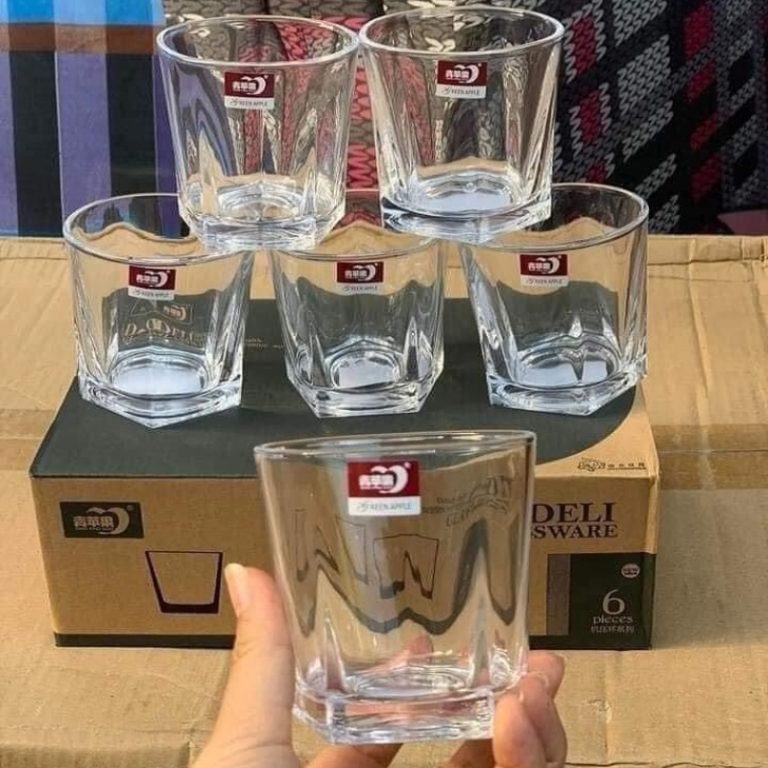 Bộ 6 Ly Thủy Tinh Uống Trà Cafe Deli CB 001/ Red cherry 195ml - LINH KIỆN LÂM MUSIC