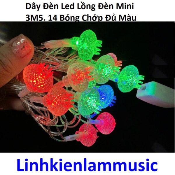 Dây Đèn Led Lồng đèn Mini 3M5 Chớp Đủ Màu///HB - LINH KIỆN LÂM MUSIC