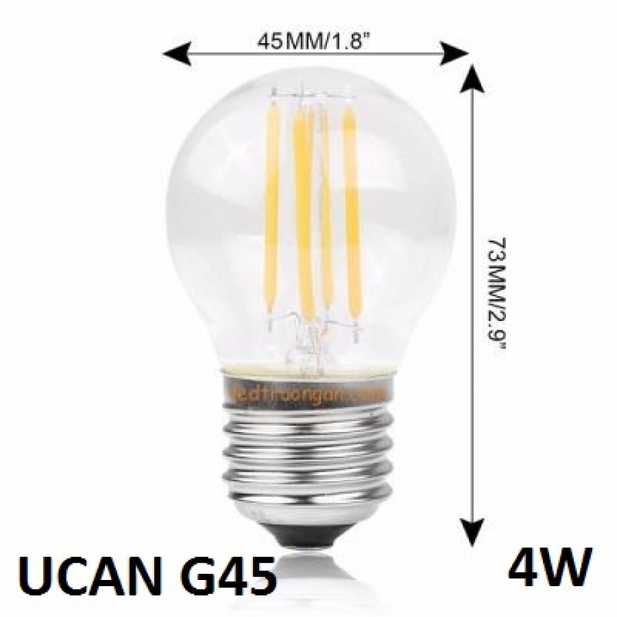 Bóng Đèn led Edison 4W Vỏ Trong Sáng Vàng ST64 / A60 (Bóng Lớn) / G45 ...