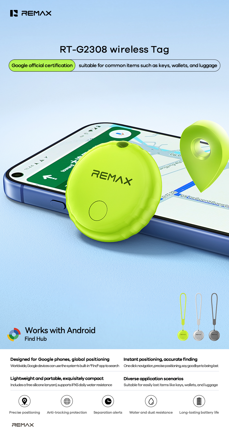 Thiết Bị Thẻ Định Vị GPS Mini Remax RT-G2308 - LINH KIỆN LÂM MUSIC